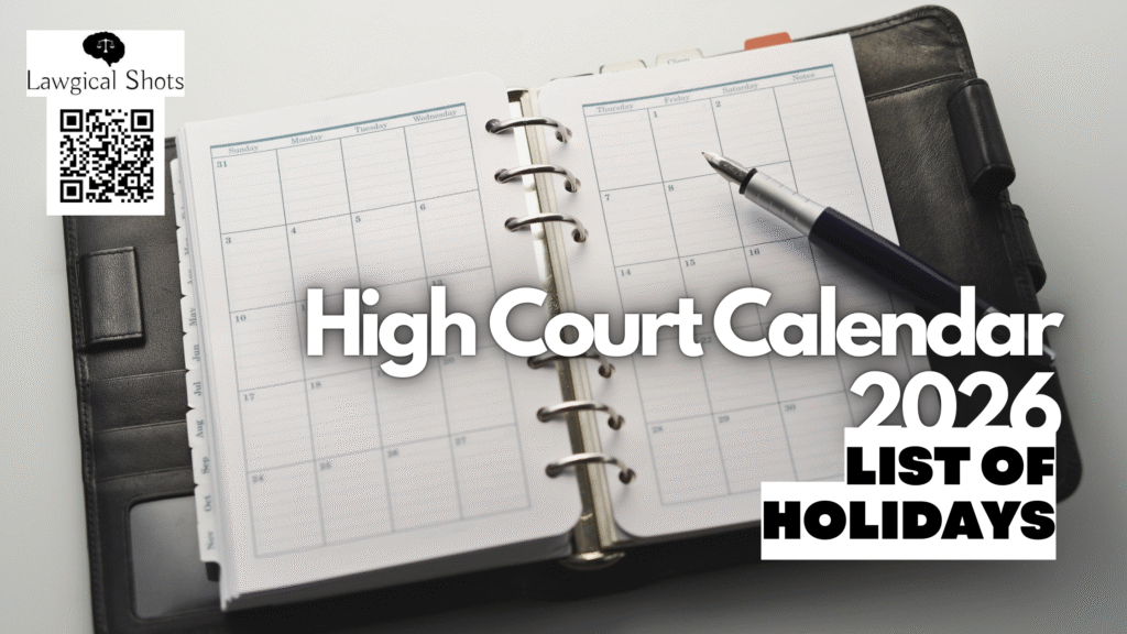 High Court Calendar 2026 - List of Holidays | Lawgical Shots